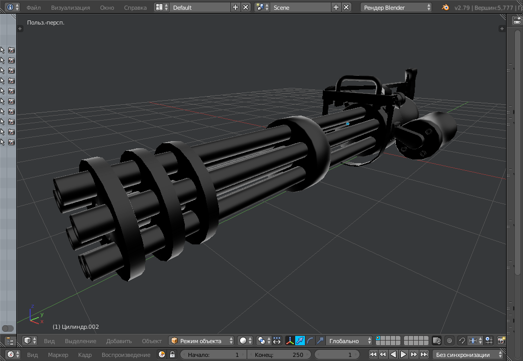 minigun 3D Models in Machine Gun 3DExport