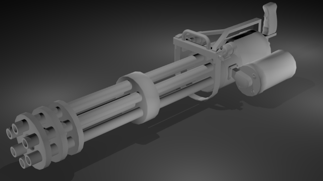 minigun 3D Model in Machine Gun 3DExport