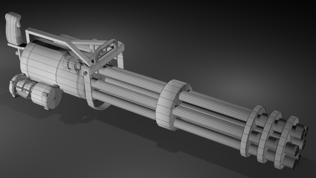 minigun 3D Model in Machine Gun 3DExport
