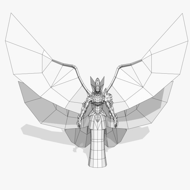 eagleman game character 3D Model in Fantasy 3DExport