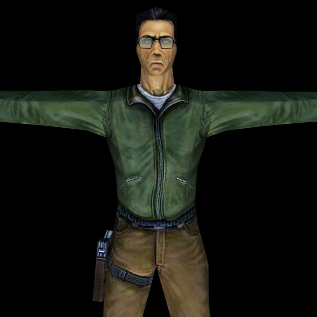 policeman agent character 3D Model in Fantasy 3DExport