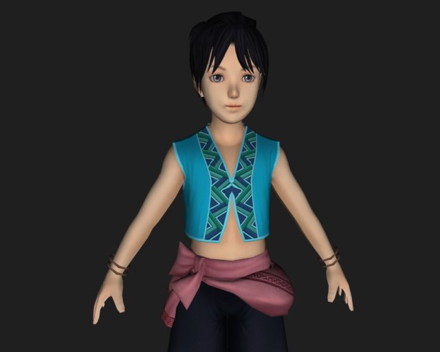 villager baby boy Free 3D Model in Child 3DExport