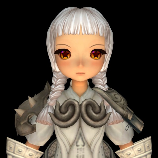 cute doll fighter 02 3D Model in Fantasy 3DExport