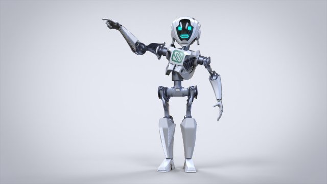 robot cartoon character Free 3D Model in Robot 3DExport