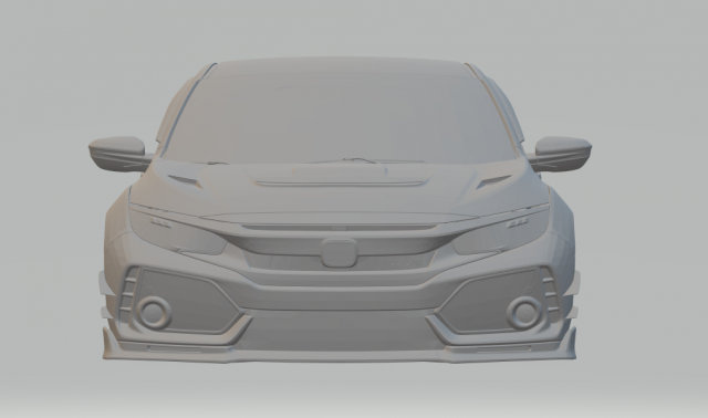 honda civic type r 3D Print Model in Vehicle 3DExport