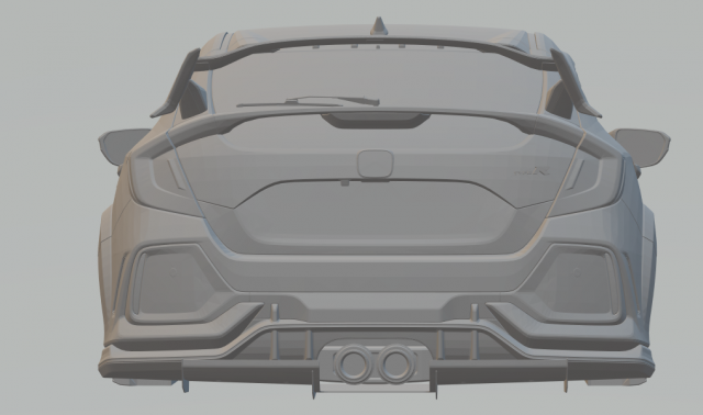 honda civic type r 3D Print Model in Vehicle 3DExport