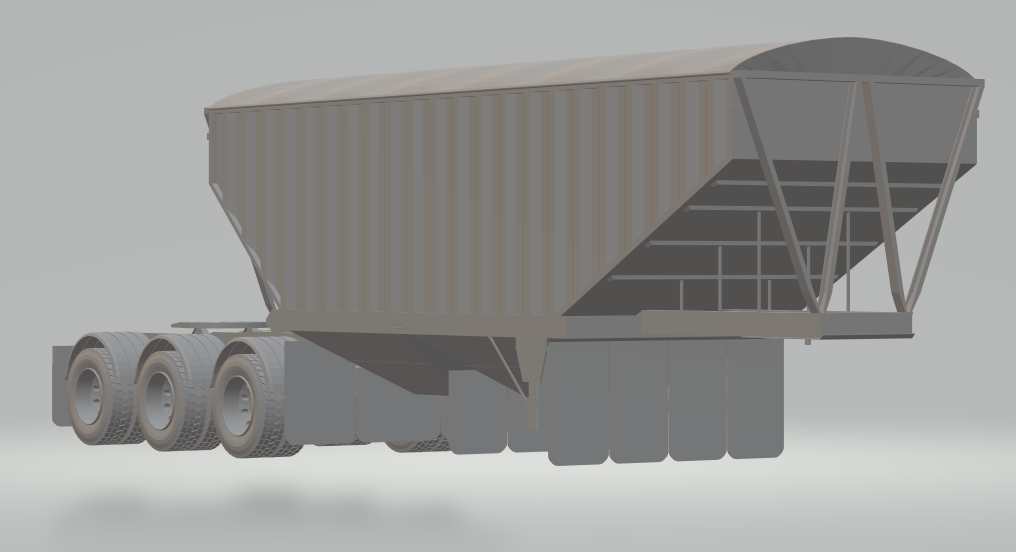 trailer grain bulk carrier hauler truck 3D Print Models in Vehicle 3DExport