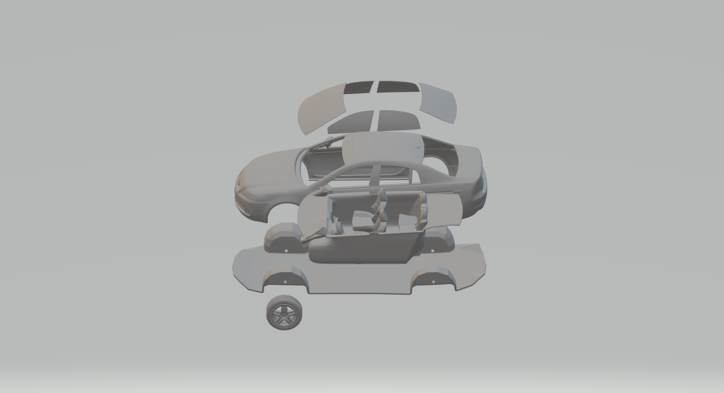 acura tl 2007 3D Print Models in Vehicle 3DExport