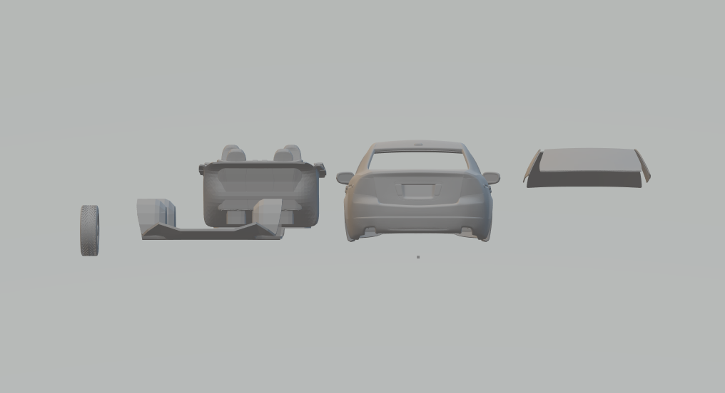 acura tl 2007 3D Print Models in Vehicle 3DExport