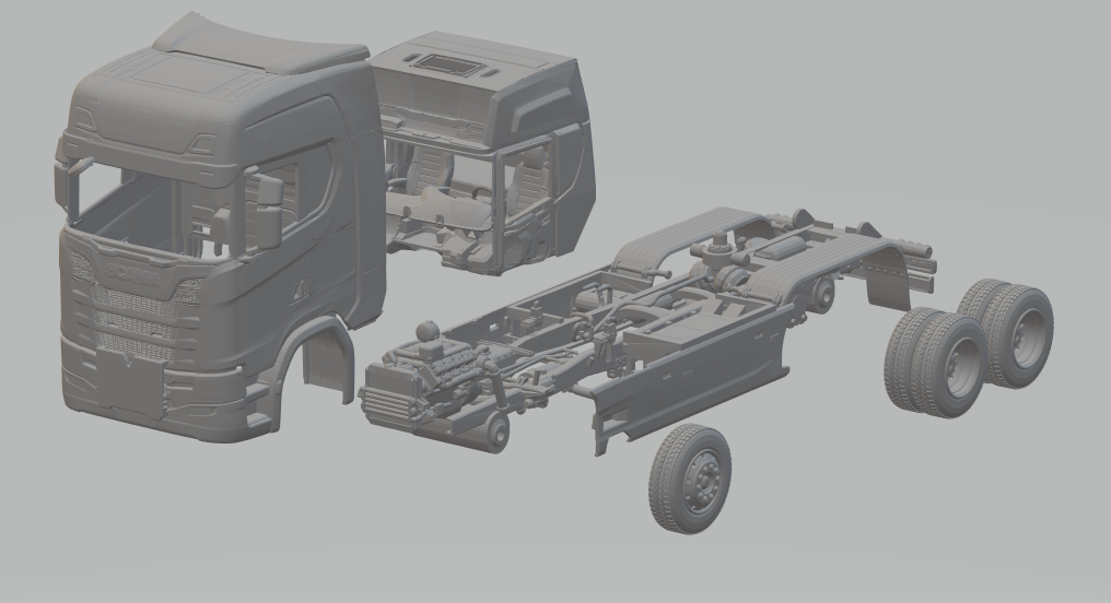 Scania next generation 3D Print Models in Vehicle 3DExport