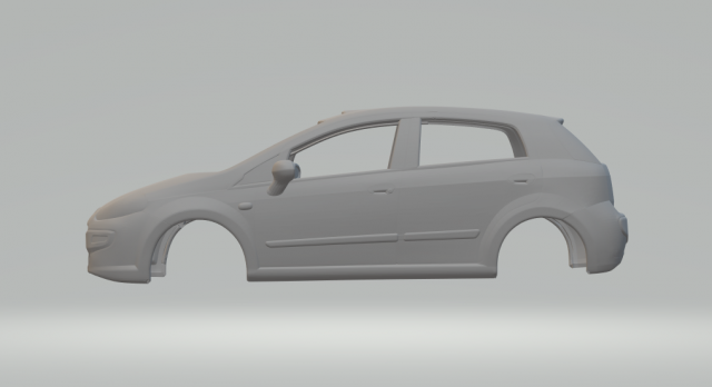 Fiat punto 3D Print Model in Vehicle 3DExport