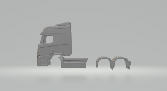 Hyundai xcient 3D Print Model in Vehicle 3DExport