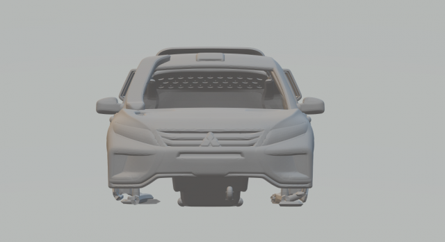 Mitsubishi Eclipse Cross Rally 3D Print Model in Vehicle 3DExport