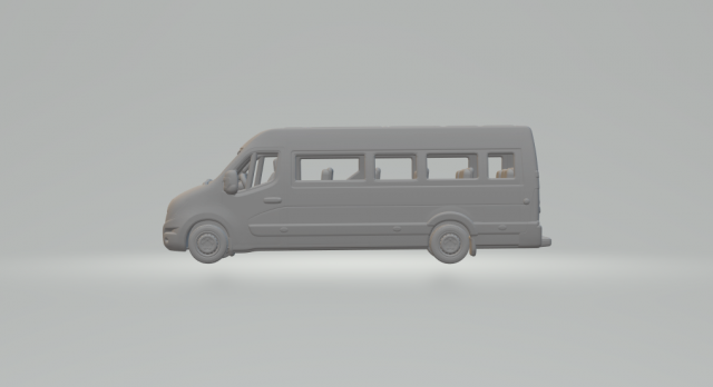 Renault master minibus 3D Print Model in Vehicle 3DExport