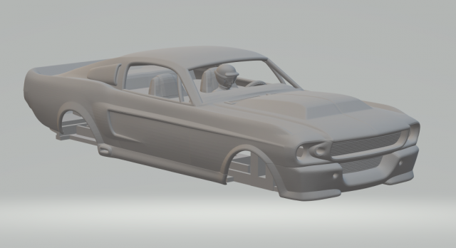 MUSTANG SLOT CAR ELEANOR Free 3D Print Model in Vehicle 3DExport
