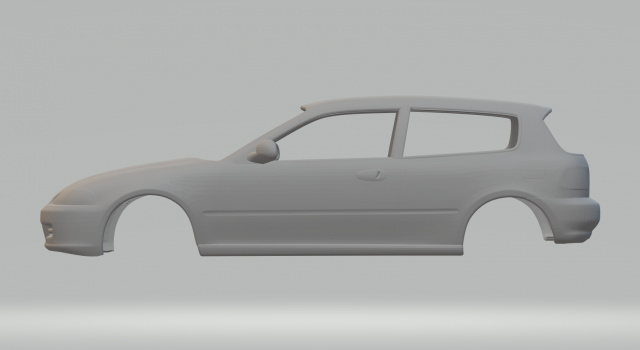 Honda civic 1991 3D Print Model in Vehicle 3DExport