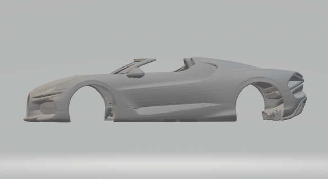Bugatti MISTRAL 3D Print Model in Vehicle 3DExport