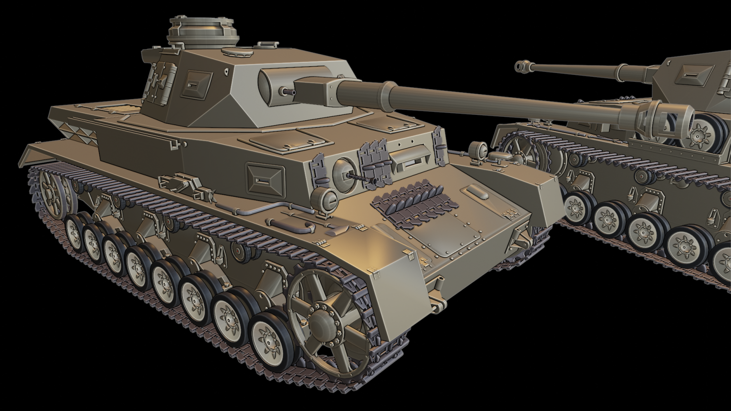PANZER IV tanks 3D Model in Vehicle 3DExport