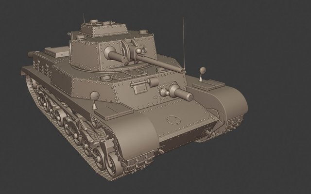 turan tanks 3D Print Model in Vehicle 3DExport