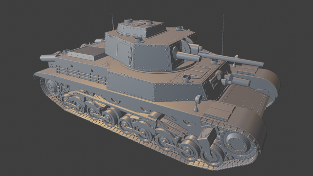 turan tanks 3D Print Model in Vehicle 3DExport