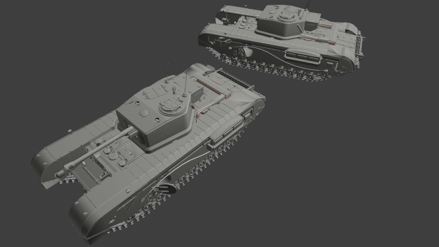 churchill cdl tanks 3D Print Model in Vehicle 3DExport