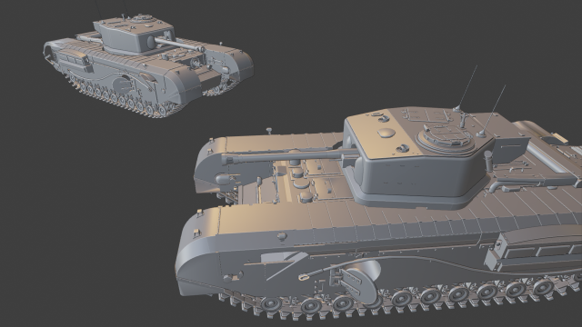 churchill cdl tanks 3D Print Model in Vehicle 3DExport