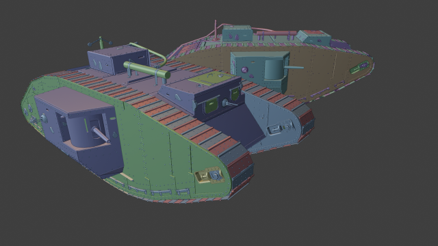 mark v tanks 3D Print Model in Vehicle 3DExport
