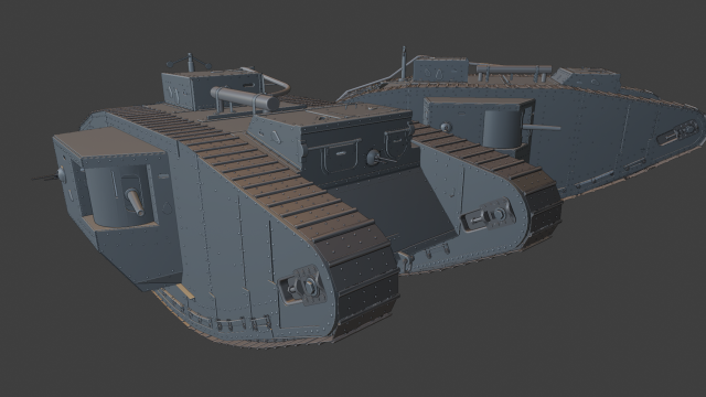 mark v tanks 3D Print Model in Vehicle 3DExport