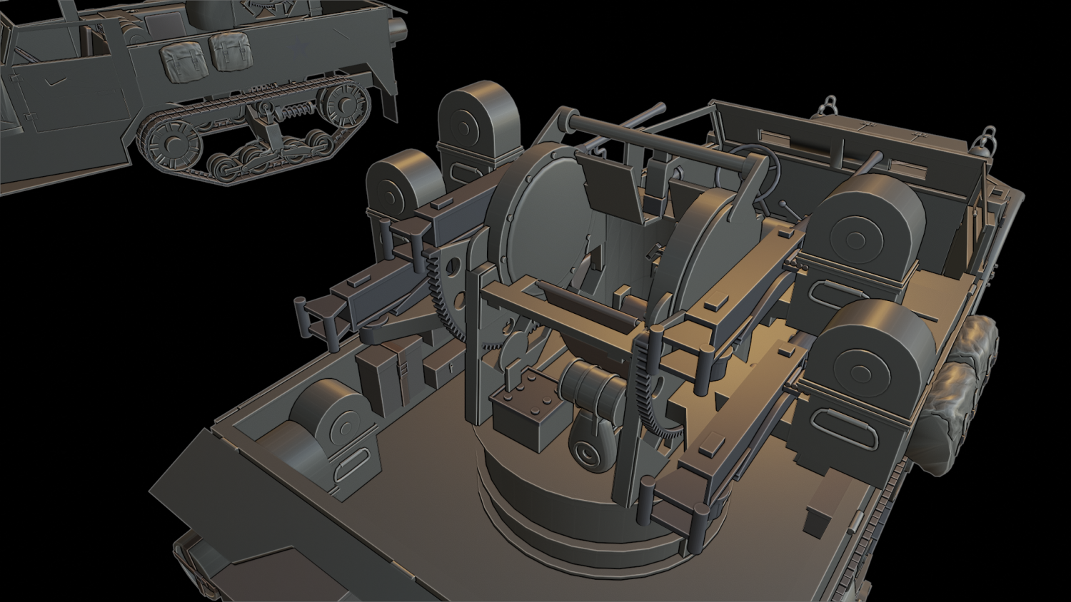 m16 halftrack 3D Print Models in Vehicle 3DExport