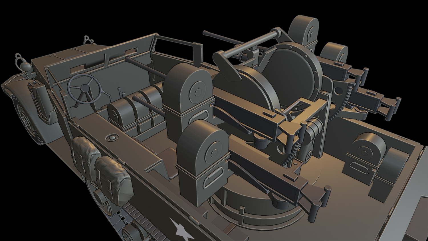 m16 halftrack 3D Print Models in Vehicle 3DExport