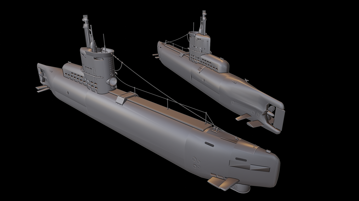U-Boat Type XXIII submarine 3D Model in Vehicle 3DExport