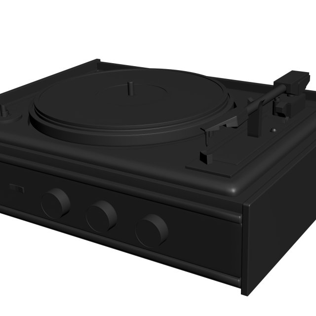 vinyl player 3D Print Model in Figurines 3DExport