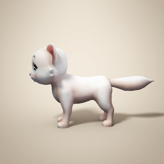 cartoon cat 3D Model in Cat 3DExport