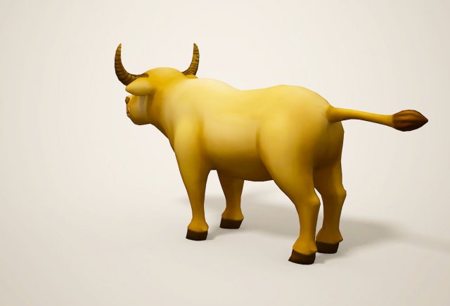 cartoon bull 3D Model in Bull 3DExport