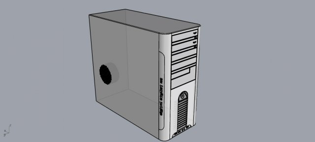 system unit 3D Model in Computer 3DExport