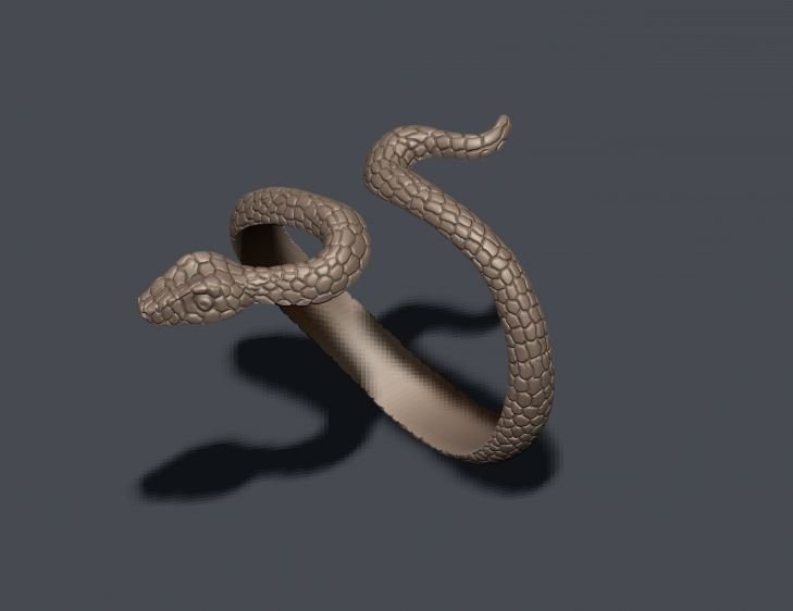 Snake ring 3D Model in Rings 3DExport