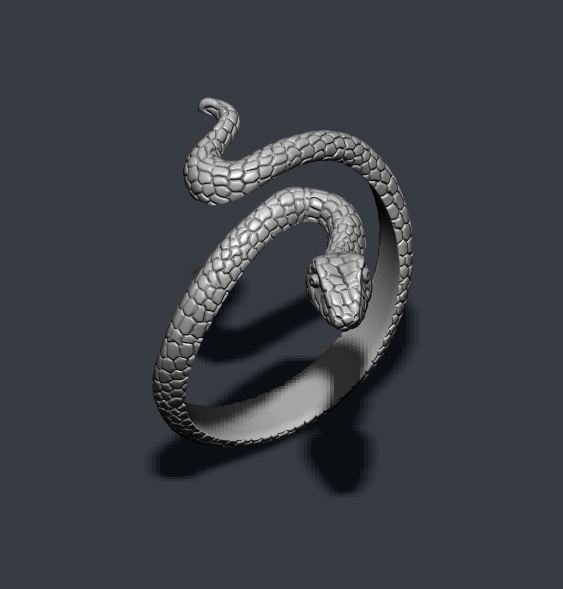 Snake ring 3D Model in Rings 3DExport