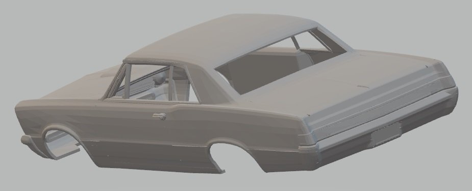 Pontiac GTO 1965 Printable Body Car 3D Model in Automotive 3DExport