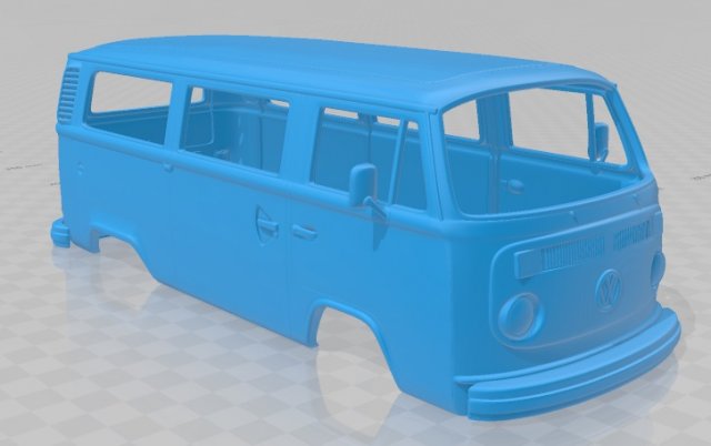 volkswagen transporter t2 1972 printable body van 3D Print Model in ...