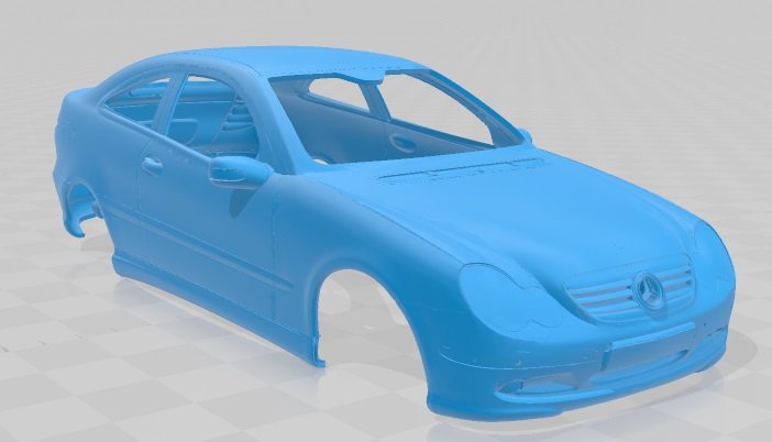 mercedes c230 kompressor printable body car 3D Print Models in ...