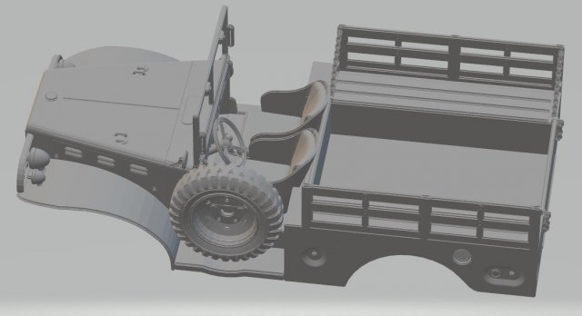 dodge wc-51 printable military truck 3D Print Model in Automotive 3DExport