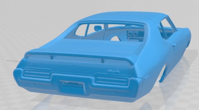 pontiac gto judge 1969 printable body car 3D Print Model in Automotive ...