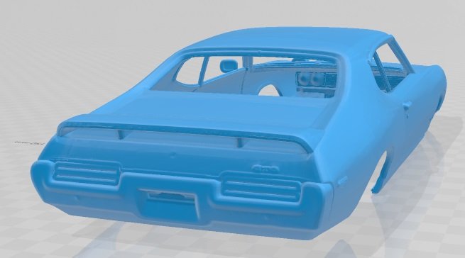 pontiac gto judge 1969 printable body car 3D Print Models in Automotive ...