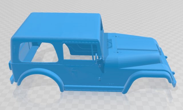 jeep wrangler 1988 printable body car Modelo de impresión 3D in ...