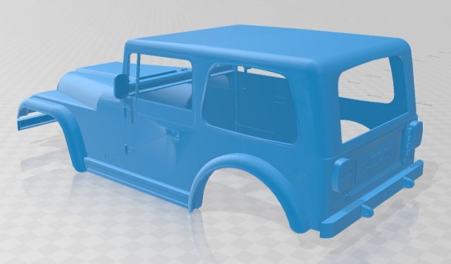 jeep wrangler 1988 printable body car Modelo de impresión 3D in ...