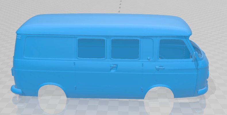 Fiat 238 Bus 1968 Printable Body Van 3D Model in Automotive 3DExport