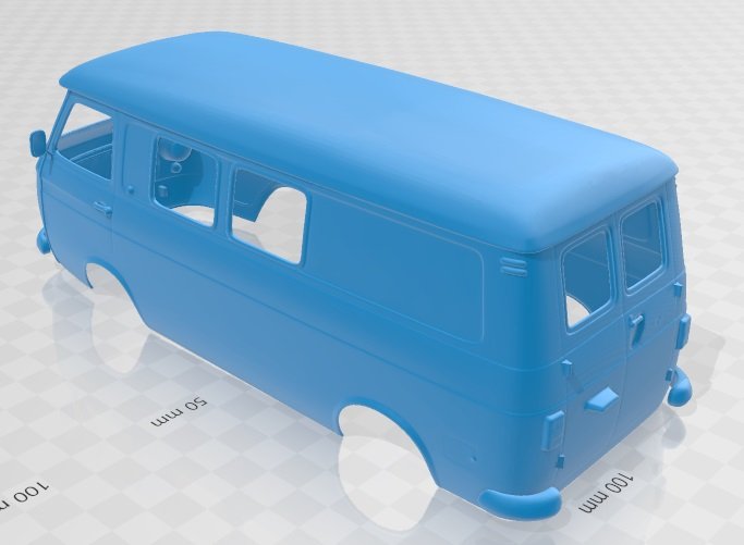 Fiat 238 Bus 1968 Printable Body Van 3D Model in Automotive 3DExport