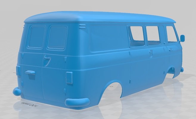 Fiat 238 Bus 1968 Printable Body Van 3D Model in Automotive 3DExport