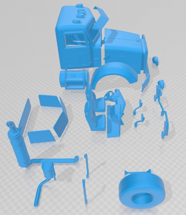 peterbilt 357 2006 printable cabin truck 3D Print Model in Automotive ...