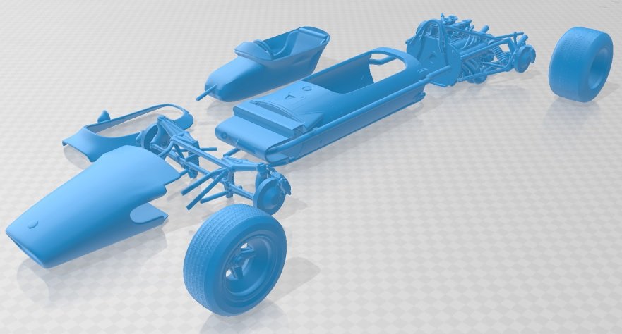 Lotus 49 1967 Printable Car 3D Model in Automotive 3DExport